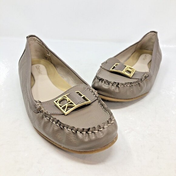 Calvin Klein | Shoes | Calvin Klein Shoes Womens 9m Kami Taupe Leather ...